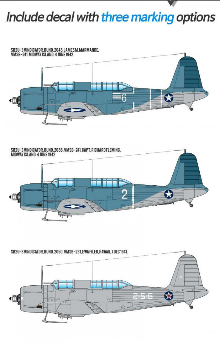 Academy 1:48 Vought SB2U-3 ″Battle of Midway″ 12350
